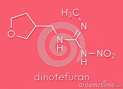 Dinotefuran Insecticide Molecule Neonicotinoid Class. Skeletal Formula ...