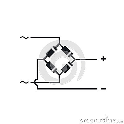 Diode Bridge Circuit Vector Illustration Concept Design | CartoonDealer ...
