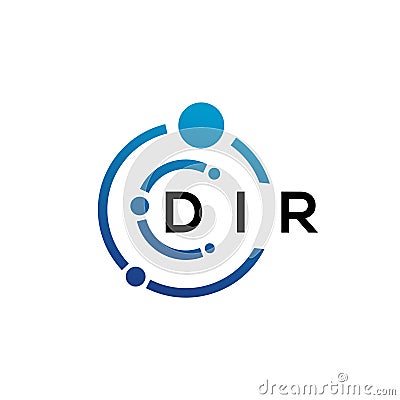 DIR Letter Logo Design On White Background. DIR Creative Initials ...