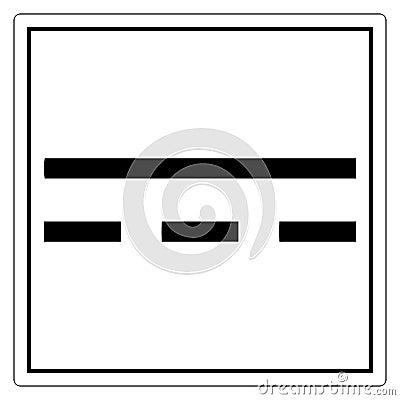 Direct Current DC Symbol Sign Isolate On White Background,Vector ...