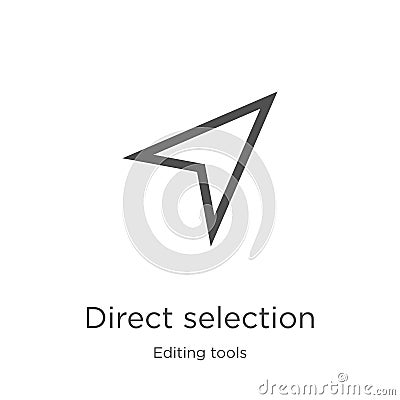 Direct Selection Icon Vector From Editing Tools Collection. Thin Line ...