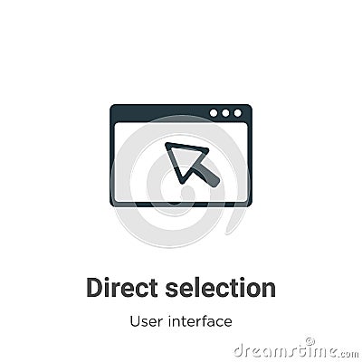 Direct Selection Vector Icon On White Background. Flat Vector Direct ...