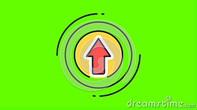 Direction Arrow Symbol Pointing 4K on Green Screen Backgroud Stock ...
