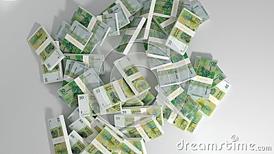 50 Dirham . Moroccan Dirhams Bills Stacks Background. 3D Illustration ...