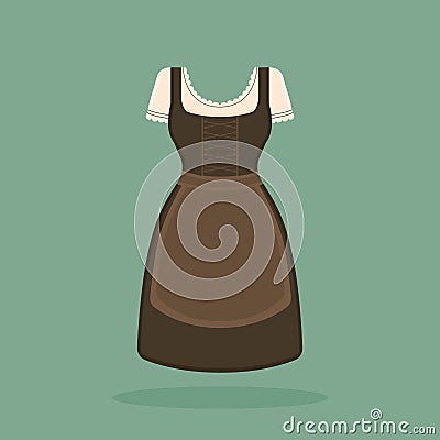 Dirndl Dress. Vector Illustration Decorative Design | CartoonDealer.com ...