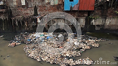 Dirty River in Dharavi Slums. Mumbai. India. Stock Video - Video of ...