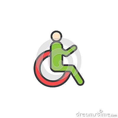Disable Icon In Colored Version Cartoon Vector | CartoonDealer.com ...