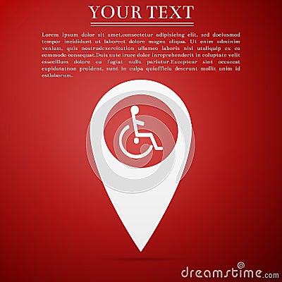 Disabled Handicap Icon In Map Pointer. Invalid Symbol Icon Isolated On ...