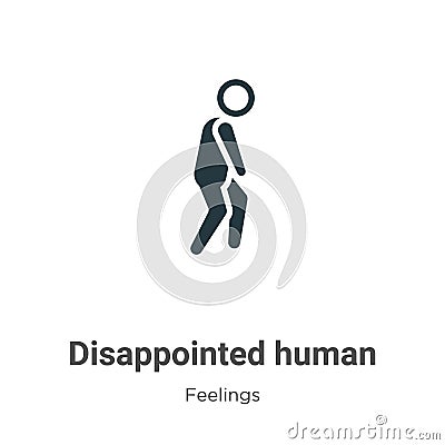 Disappointed Human Vector Icon On White Background. Flat Vector ...