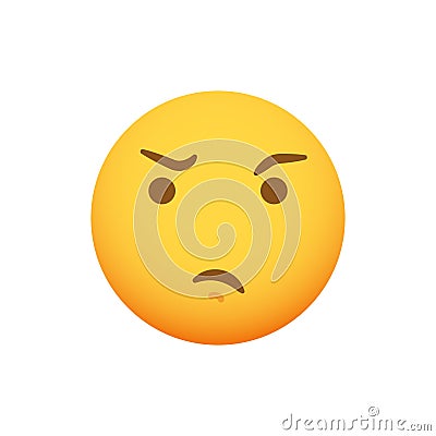 Disapproval Emoticon. Emoji Smiley Vector Icon | CartoonDealer.com ...