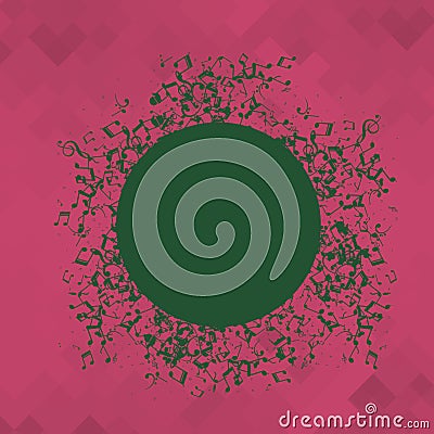 Disarrayed And Jumbled Musical Notes Icon Overlapping And Surrounding ...