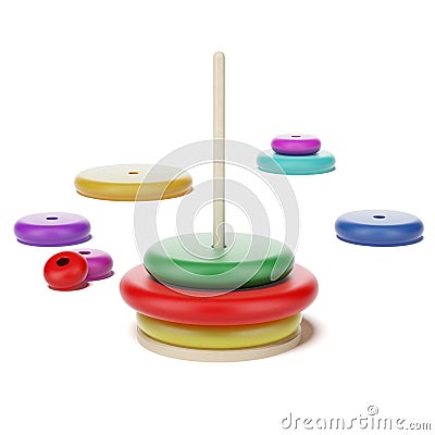 Disassembled Multicolored Pyramid Royalty-Free Stock Image ...