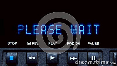 Disc Player With Screen. The Word Please Wait Is Written On The Screen ...