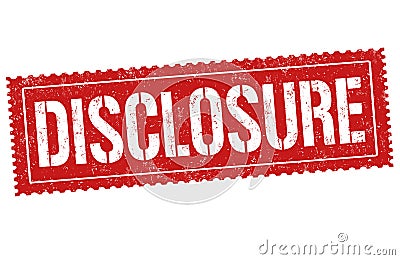 Disclosure Sign Or Stamp Cartoon Vector | CartoonDealer.com #138108991