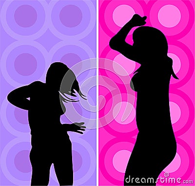 Disco Divas Cartoon Vector | CartoonDealer.com #4896539