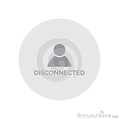 Disconnected Avatar Profile Icon Vector Of Streaming Or Webinar ...