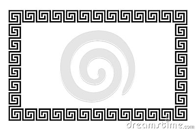 Disconnected Meander, Rectangle Frame Cartoon Vector | CartoonDealer ...