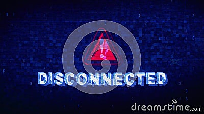 Disconnected Text Digital Noise Twitch Glitch Distortion Effect Error Animation. Stock Video ...