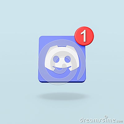 Discord Logo With Notification On Blue Background Editorial Photo ...