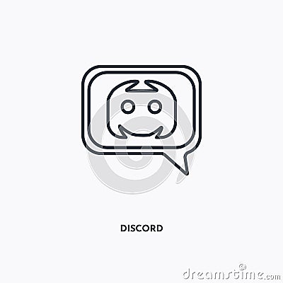 Discord Outline Icon. Simple Linear Element Illustration. Isolated Line ...