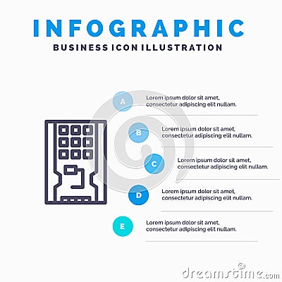 Disk, Drive, Hardware, Solid, Ssd Line Icon With 5 Steps Presentation ...
