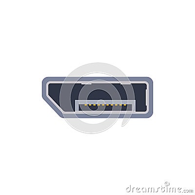 Displayport Pc Universal Connector Icon. Vector Graphic Illustration Of ...