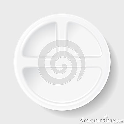 Disposable Plastic Plate With Three Sections Royalty Free Stock Photo ...
