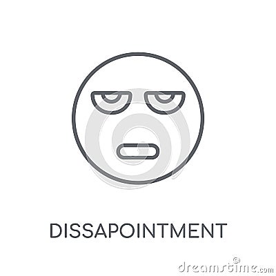 Dissapointment Emoji Linear Icon. Modern Outline Dissapointment Vector ...