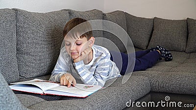 Distance Learning Online Education. School Kid in Self Isolation Using ...