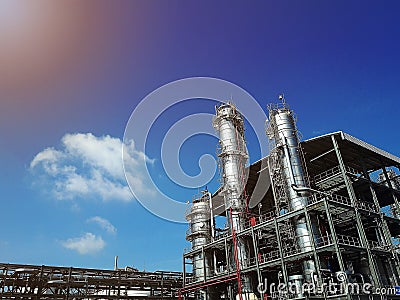 Distillation Plant Of Alcohol Manufacturing Process, Industrial Plant ...