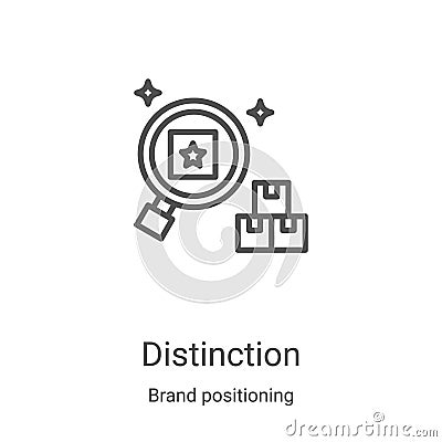 Distinction Icon Vector From Brand Positioning Collection. Thin Line ...