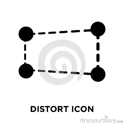 Distort Icon Vector Isolated On White Background, Logo Concept O ...