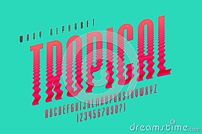 Distorted Bright Light Characters, Retro-futuristic Original Type ...