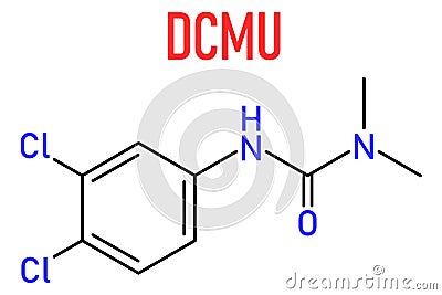 Diuron Or DCMU Herbicide Molecule, Skeletal Chemical Formula. Vector ...