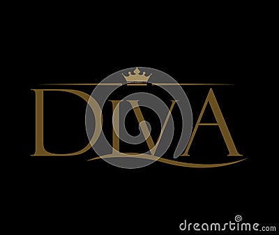 Diva Logo Design Cartoon Vector | CartoonDealer.com #81260715