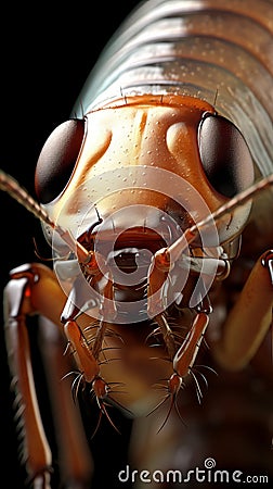 Insect Anatomy: Cockroach Head Detail Stock Photo | CartoonDealer.com ...