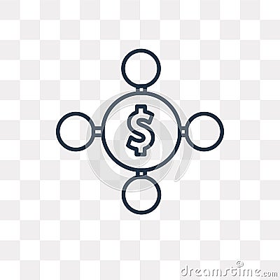Diversify Vector Icon Isolated On Transparent Background, Linear ...