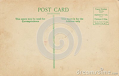 Divided Back Vintage Postcard Royalty Free Stock Photography - Image ...