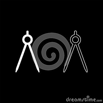Divider Circulus Circinus Icon White Color Vector Illustration Flat ...