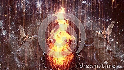 Divine flame stock video. Video of ancient, demonic - 189478635