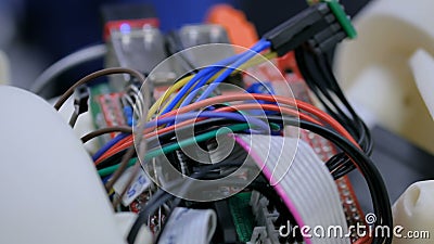 Robot Brain with Wires and Chip Stock Video - Video of mind, connector ...