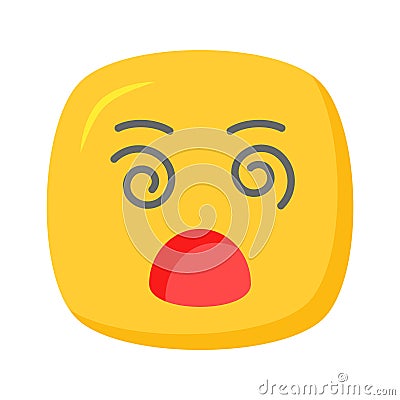 Dizzy Emoji Icon, Dizziness Expression Vector Design | CartoonDealer ...