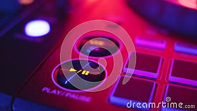 DJ Mix Studio Audio Tracks Mixing Buttons Pads Decks Mixing Console ...