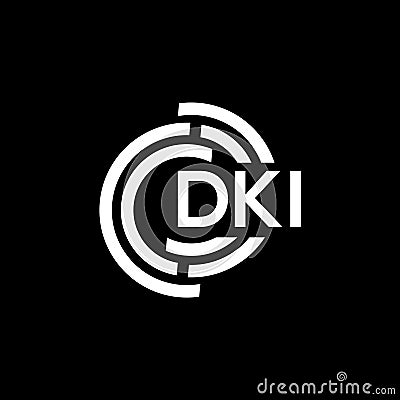 DKI Letter Logo Design On Black Background. DKI Creative Initials ...
