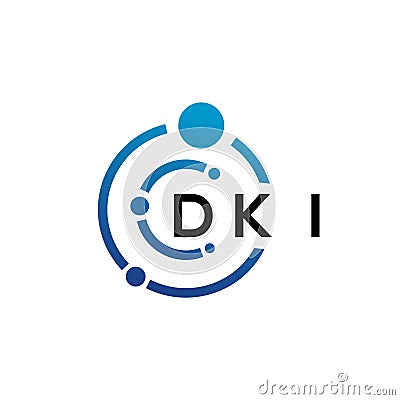 DKI Letter Logo Design On White Background. DKI Creative Initials ...