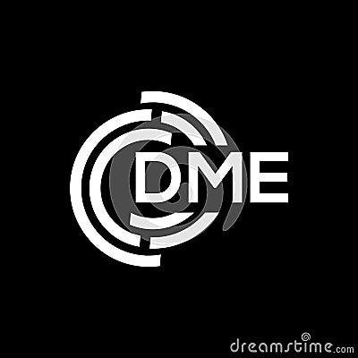 DME Letter Logo Design On Black Background. DME Creative Initials ...