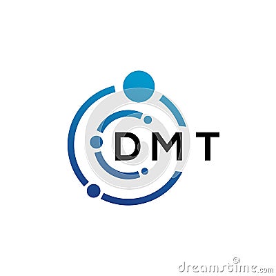 DMT Letter Logo Design On White Background. DMT Creative Initials ...