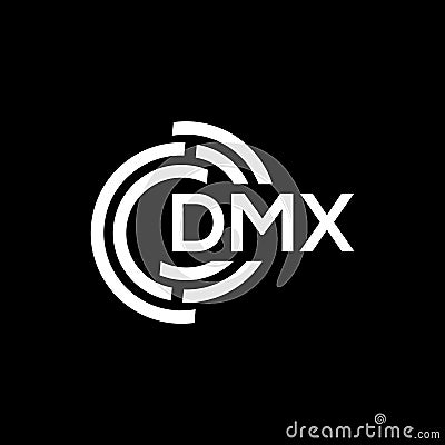 DMX Letter Logo Design On Black Background. DMX Creative Initials ...