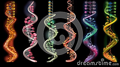 DNA Alteration. Images Depict The Process Of Genetic Mutation, Where ...