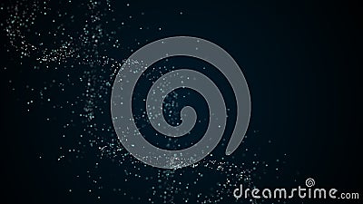 DNA, Assembling From Individual Particle, Forming An Abstract Spiral ...